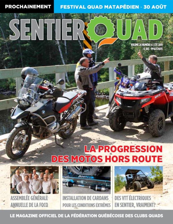 Le dernier numéro de Sentier Quad est maintenant disponible en ligne ...