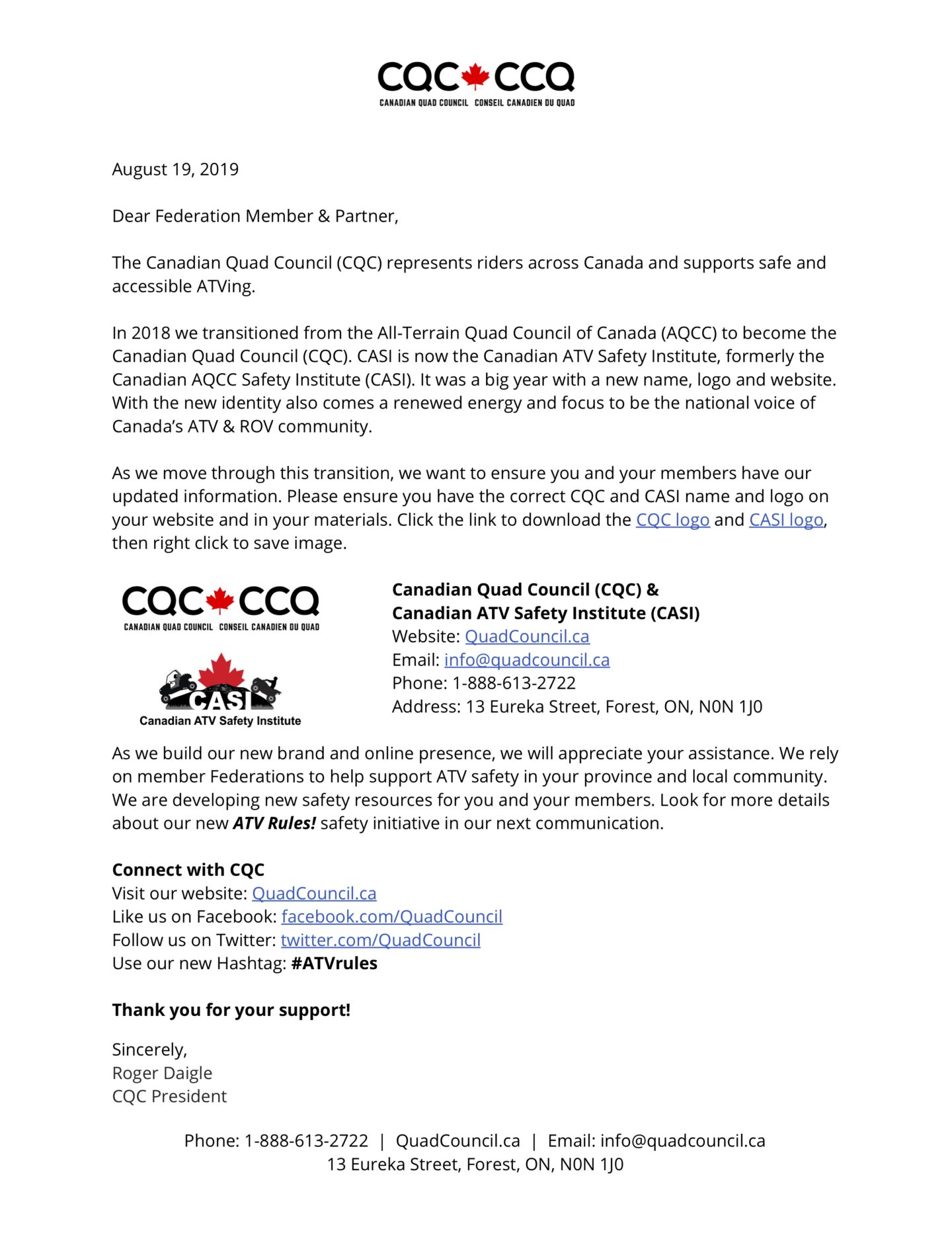 Canadian Quad Council – FQCQ